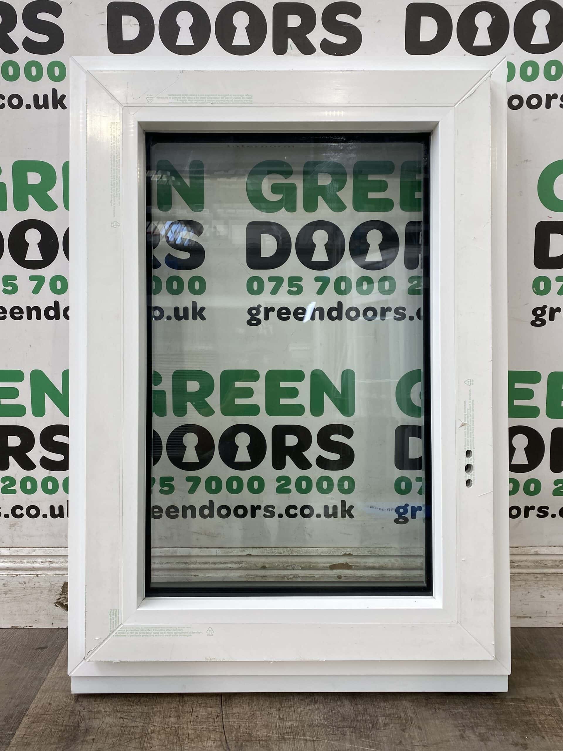 Grey Aluminium Tilt / Turn window | Green doors