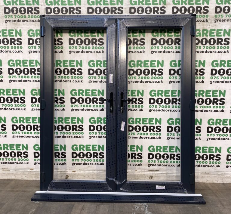 Grey uPVC French doors | Green doors