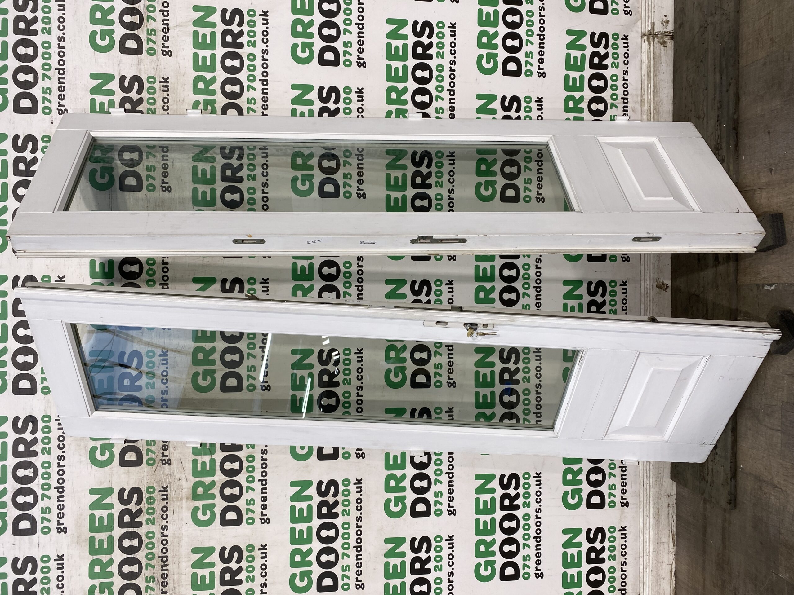 White Wooden French doors | Green doors