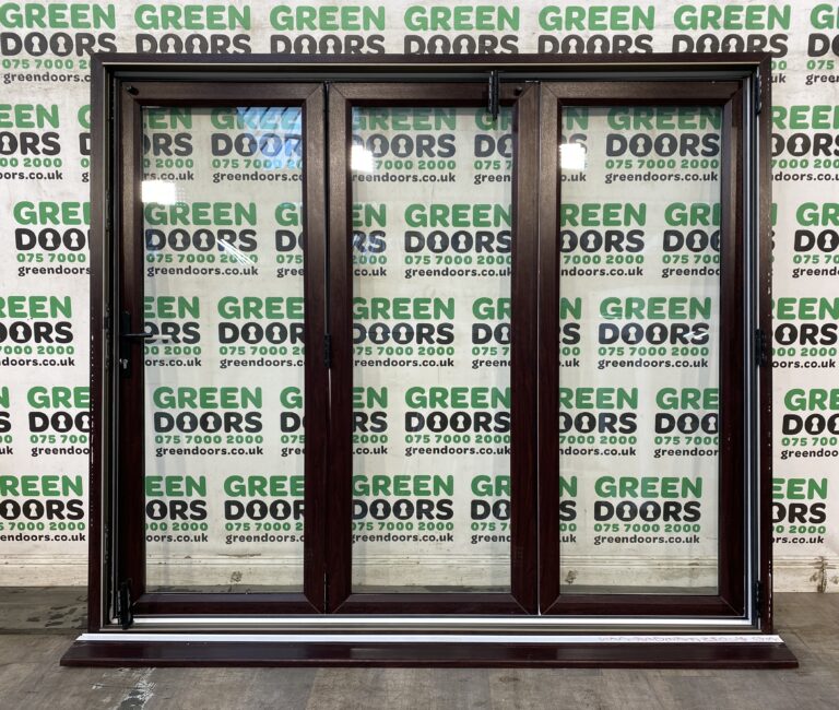 Rosewood uPVC Bi-folding doors | Green doors