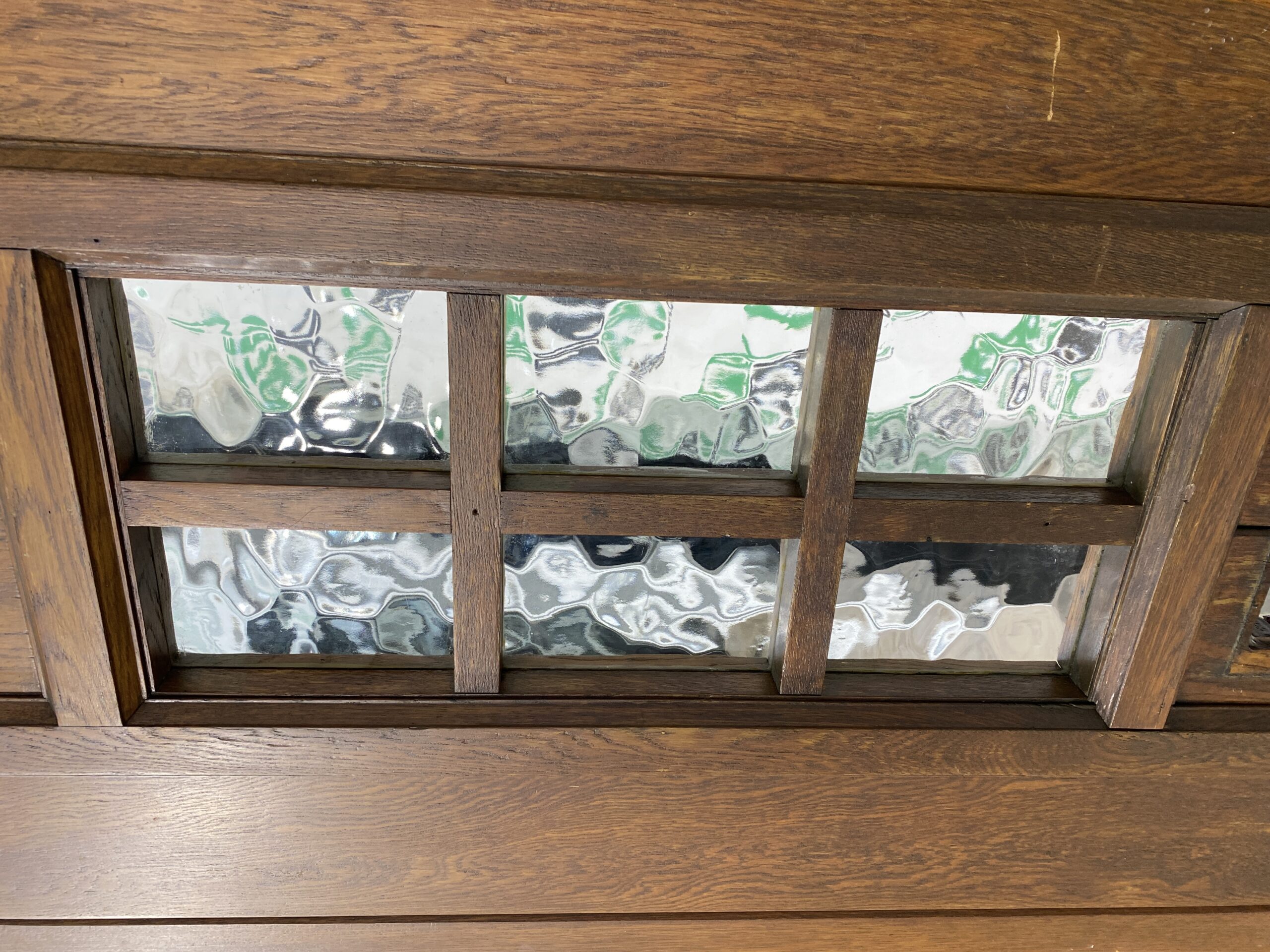 Original wood grain / varnished Wooden Front door | Green doors