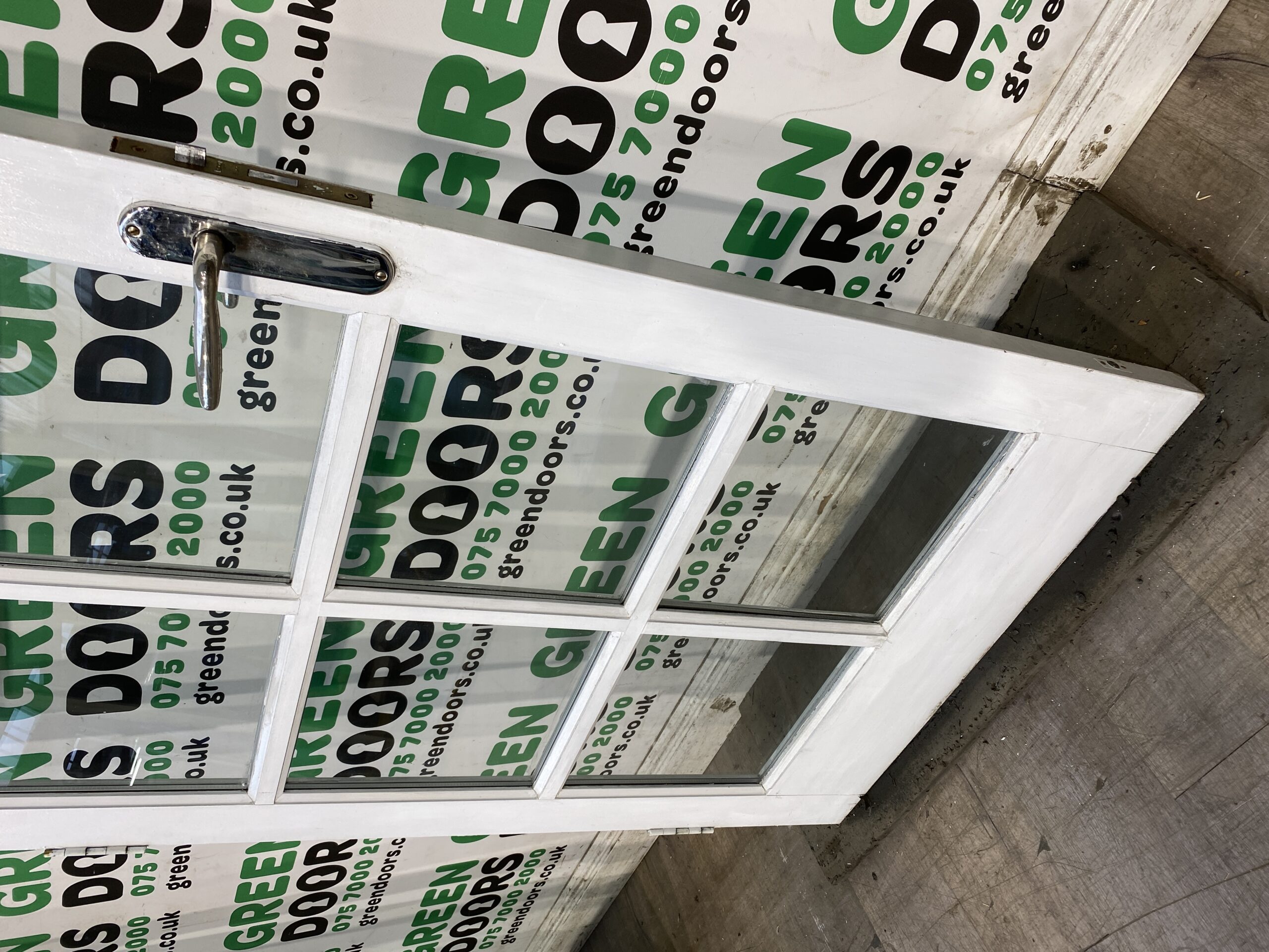 White Wooden Back door | Green doors