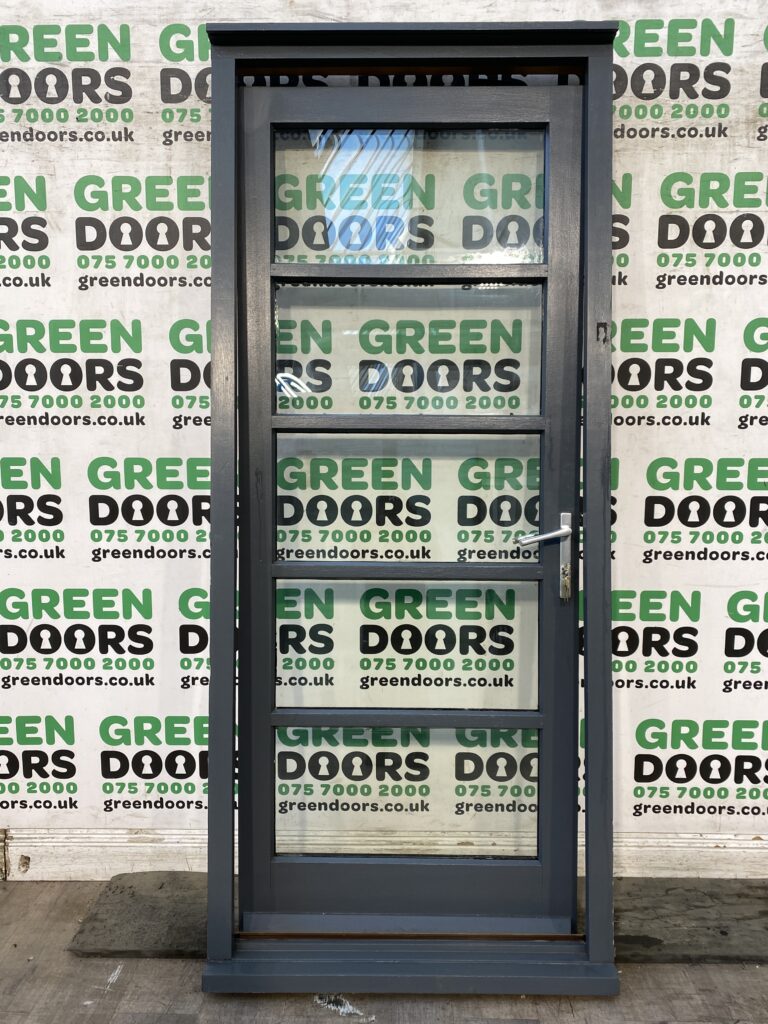 Grey Wooden Back / Front door | Green doors