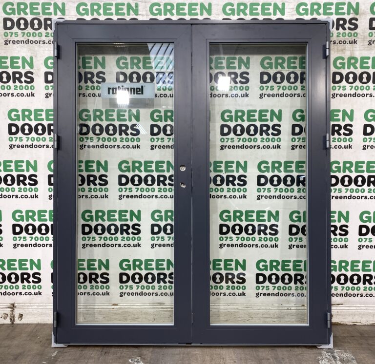 Grey Aluminium French doors | Green doors
