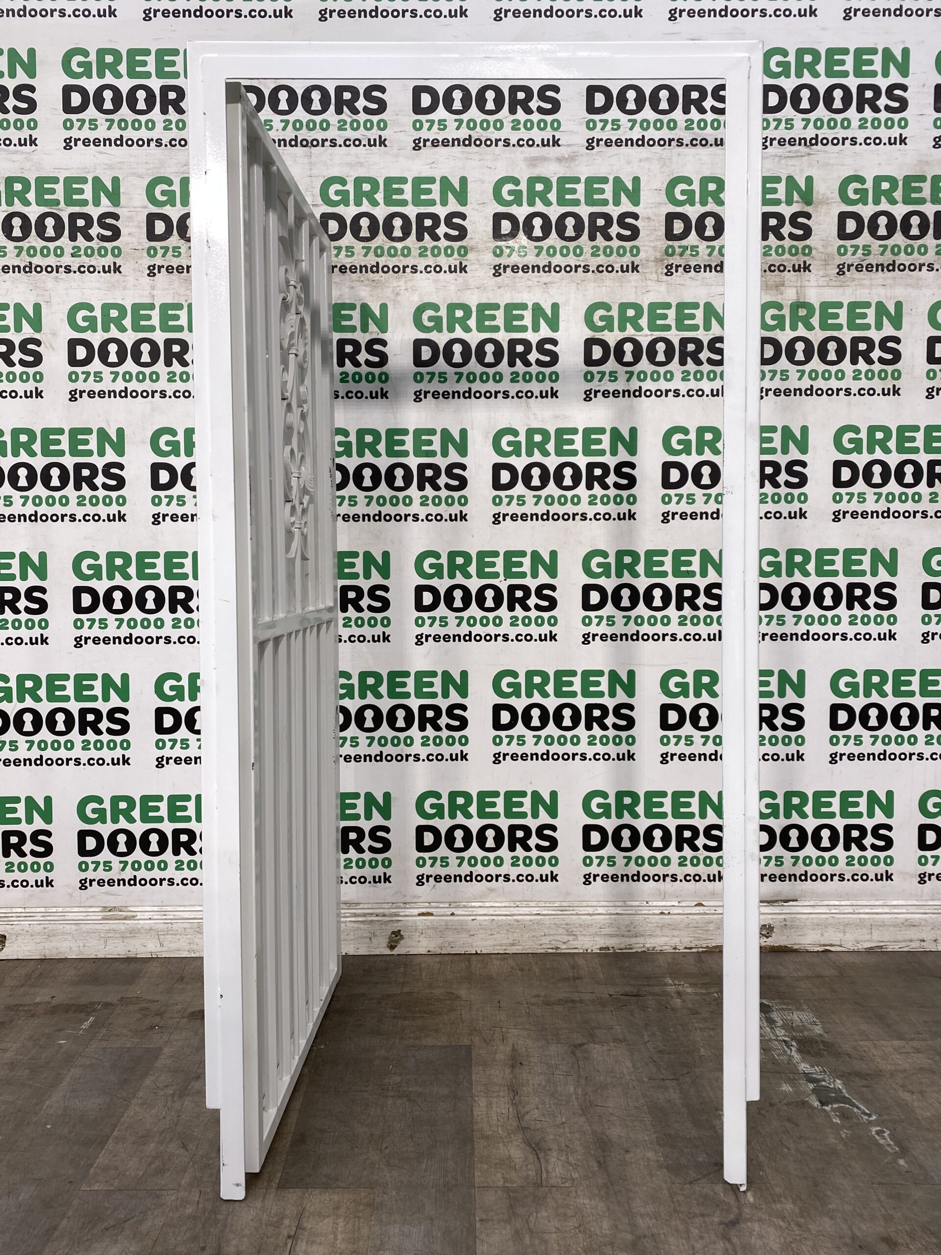 Steel Back/ Garden gate door | Green doors