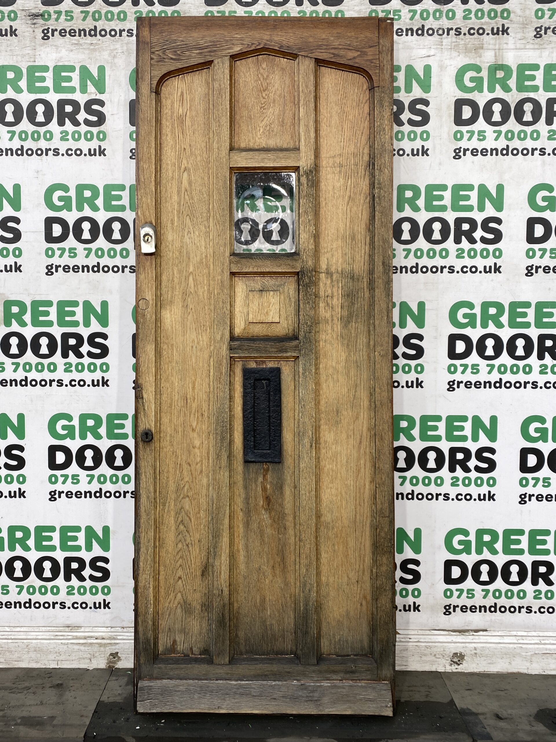Solid Oak Front Door | Green doors