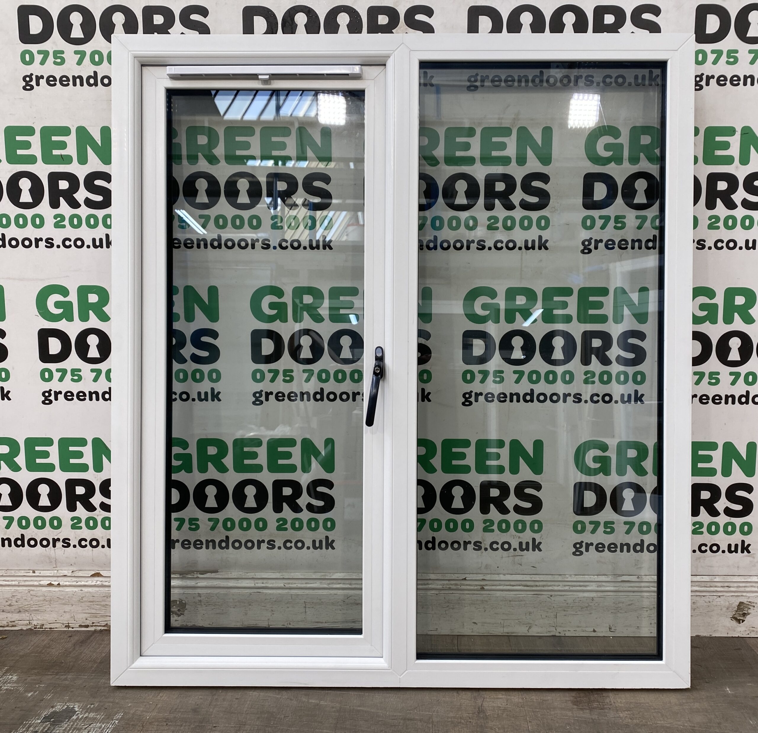 Rosewood uPVC Casement window | Green doors