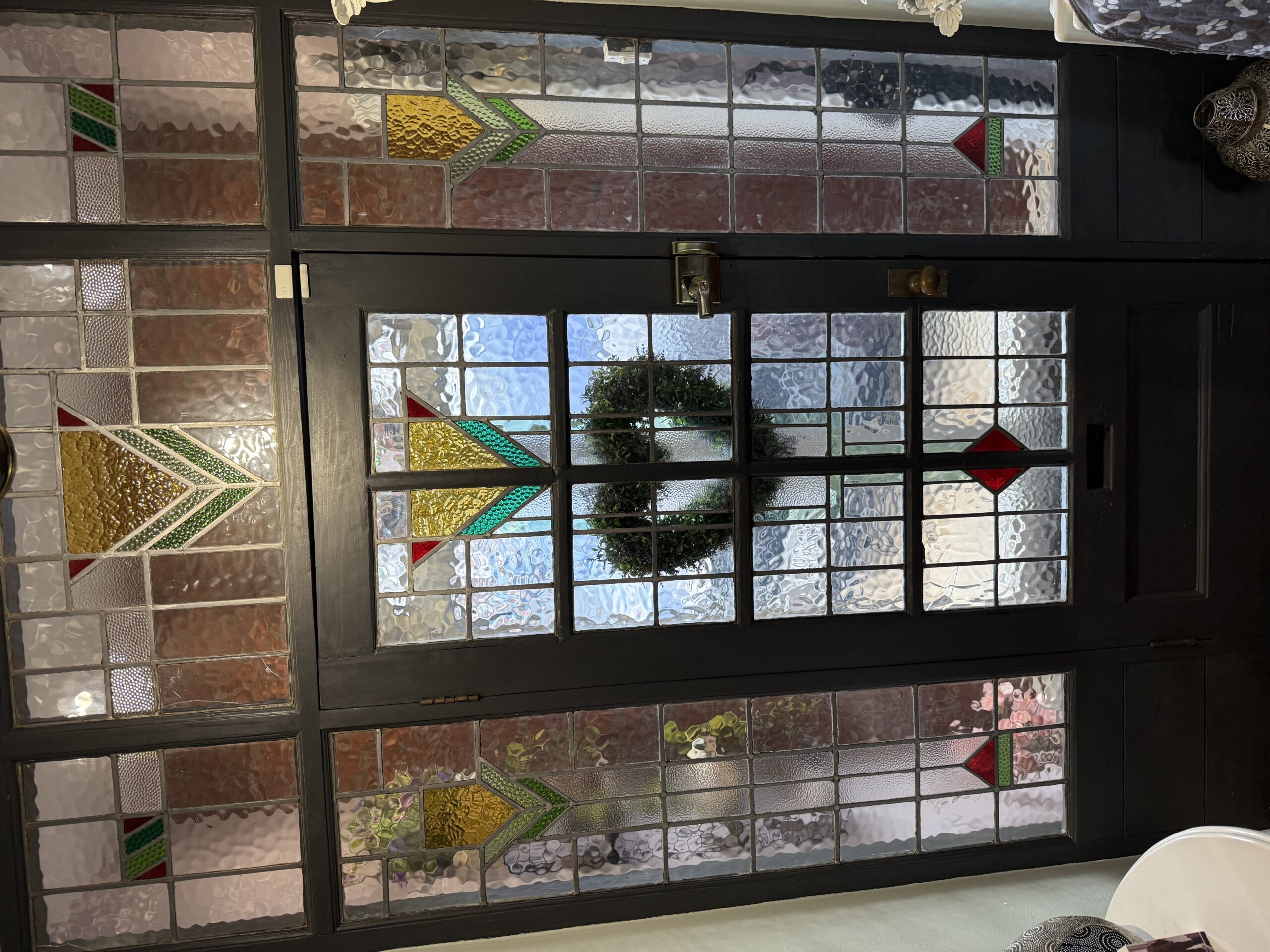 Stained Glass Front door | Green doors
