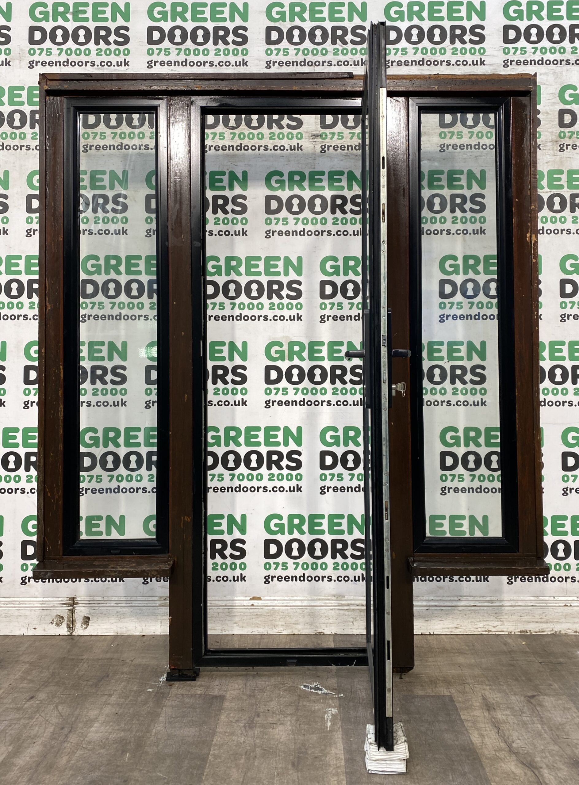 Black Aluminium Back door | Green doors