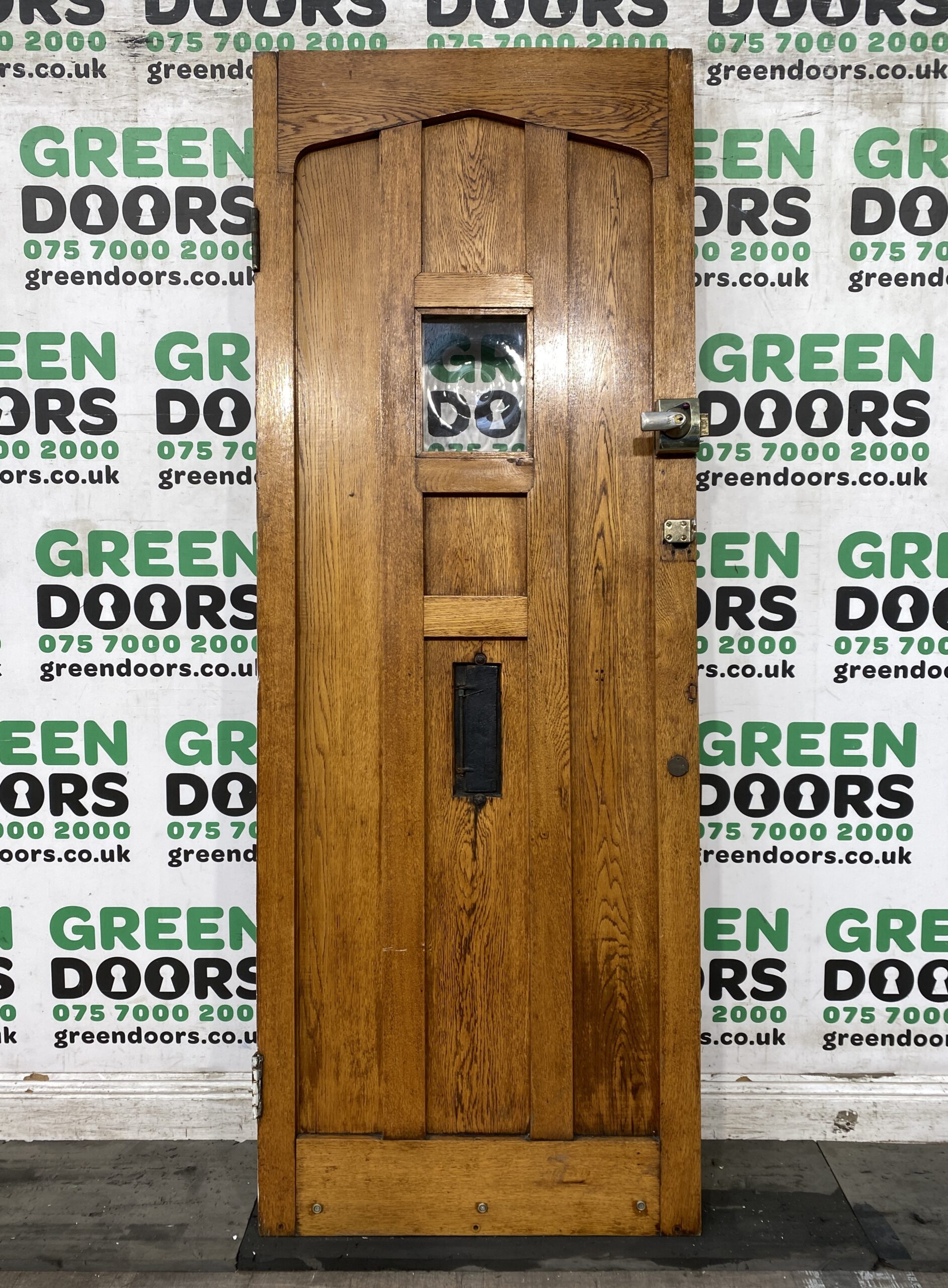 Solid Oak Front Door | Green doors