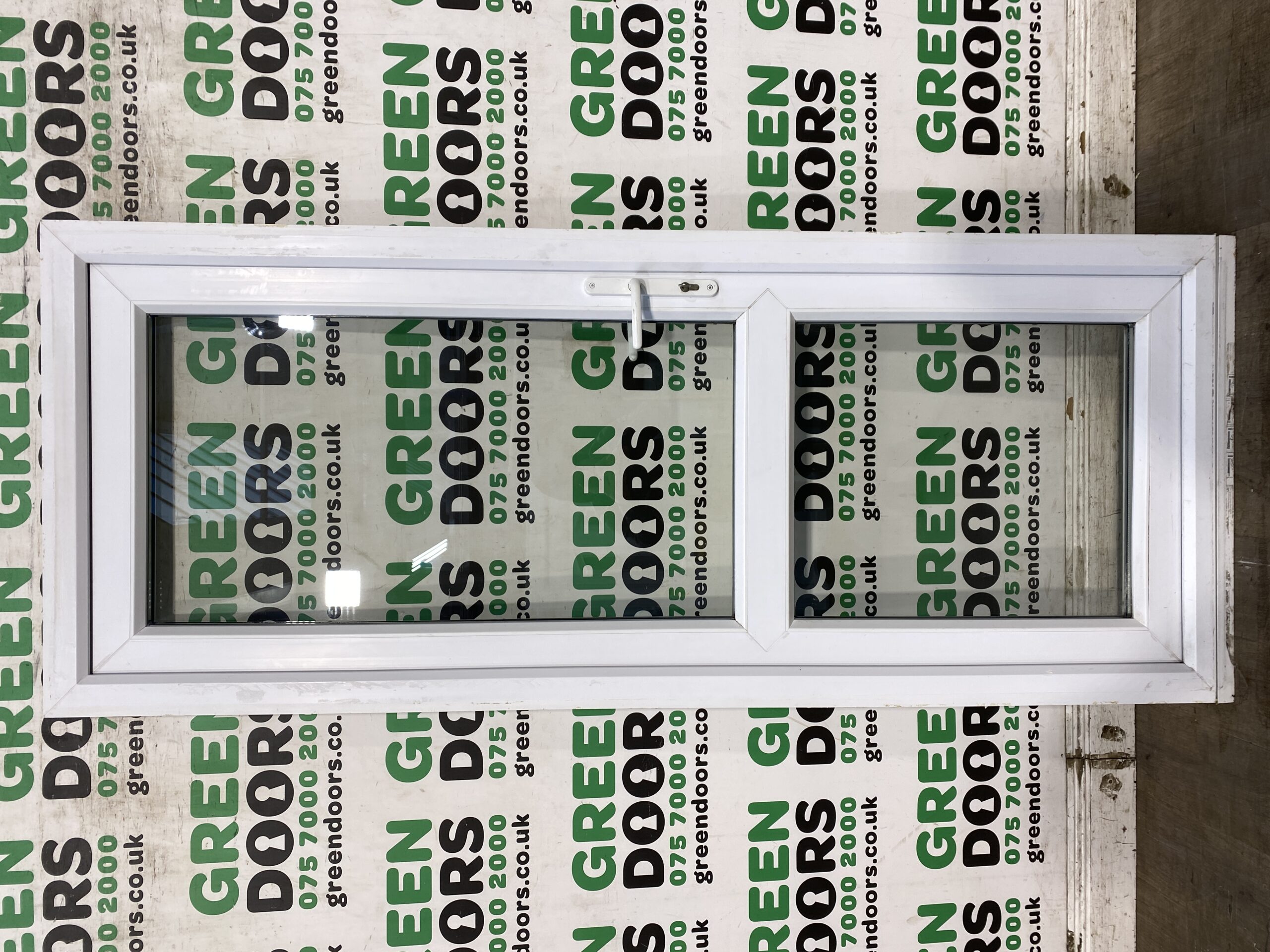 White uPVC Back door | Green doors