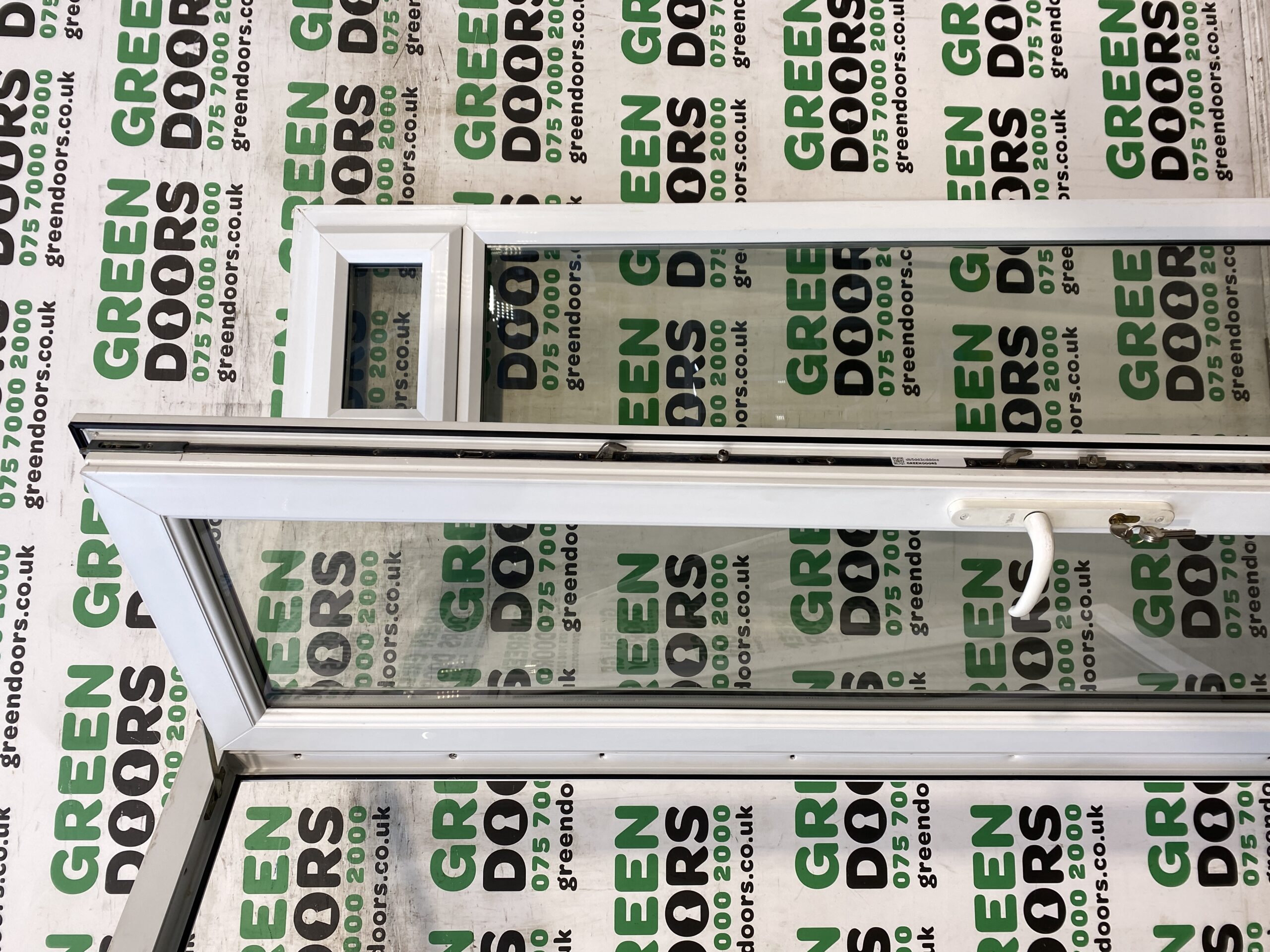 White uPVC French doors | Green doors