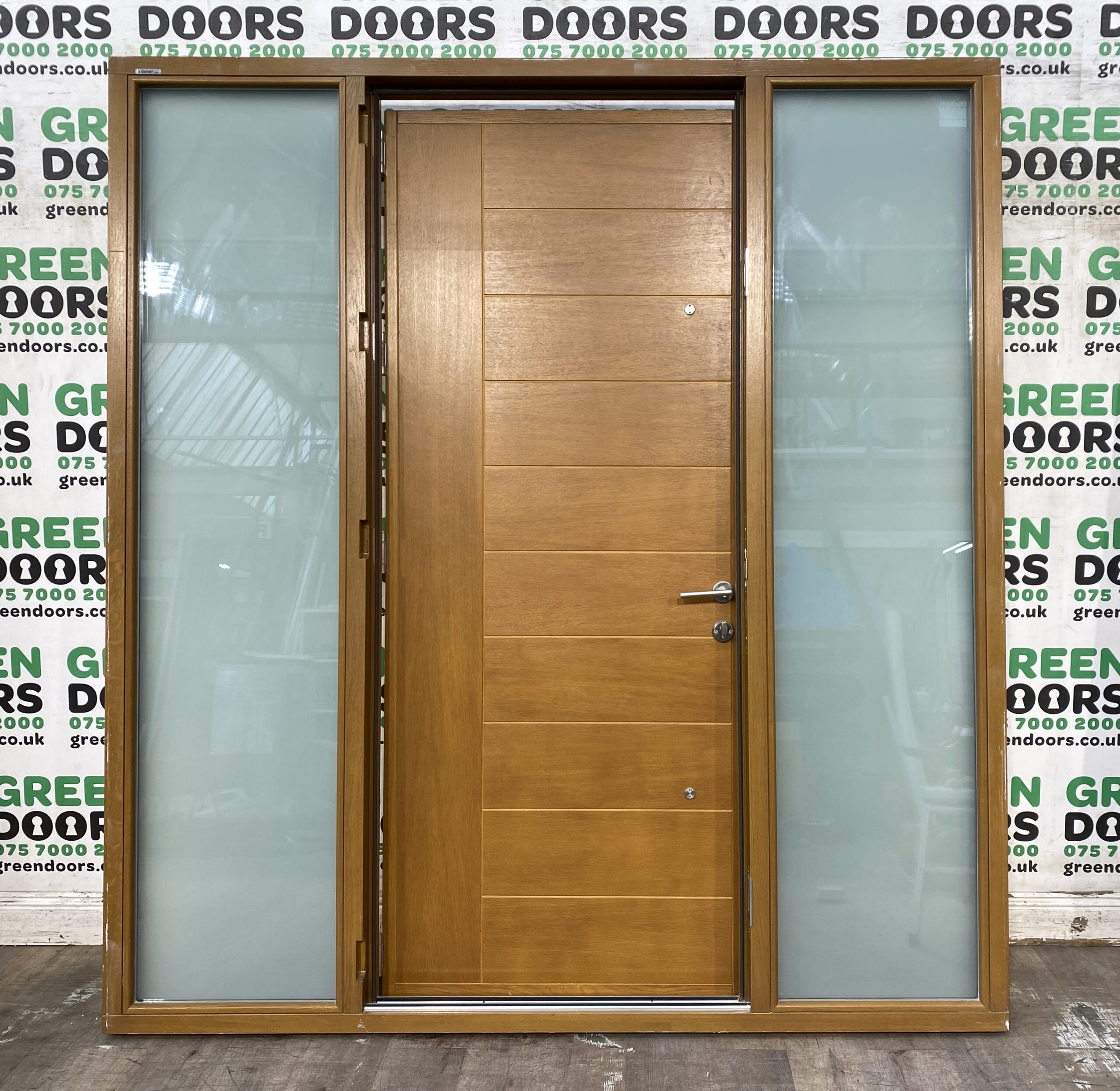 Front door with sidelights | Green doors