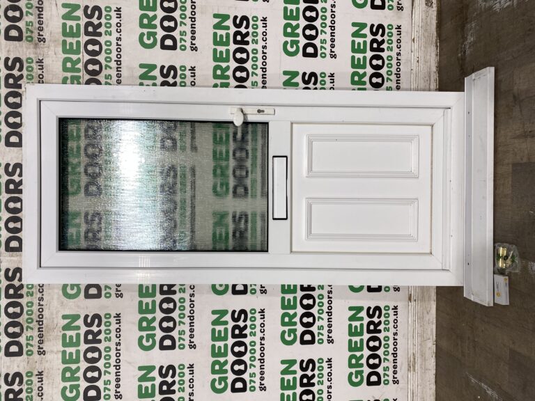 White uPVC Back door | Green doors