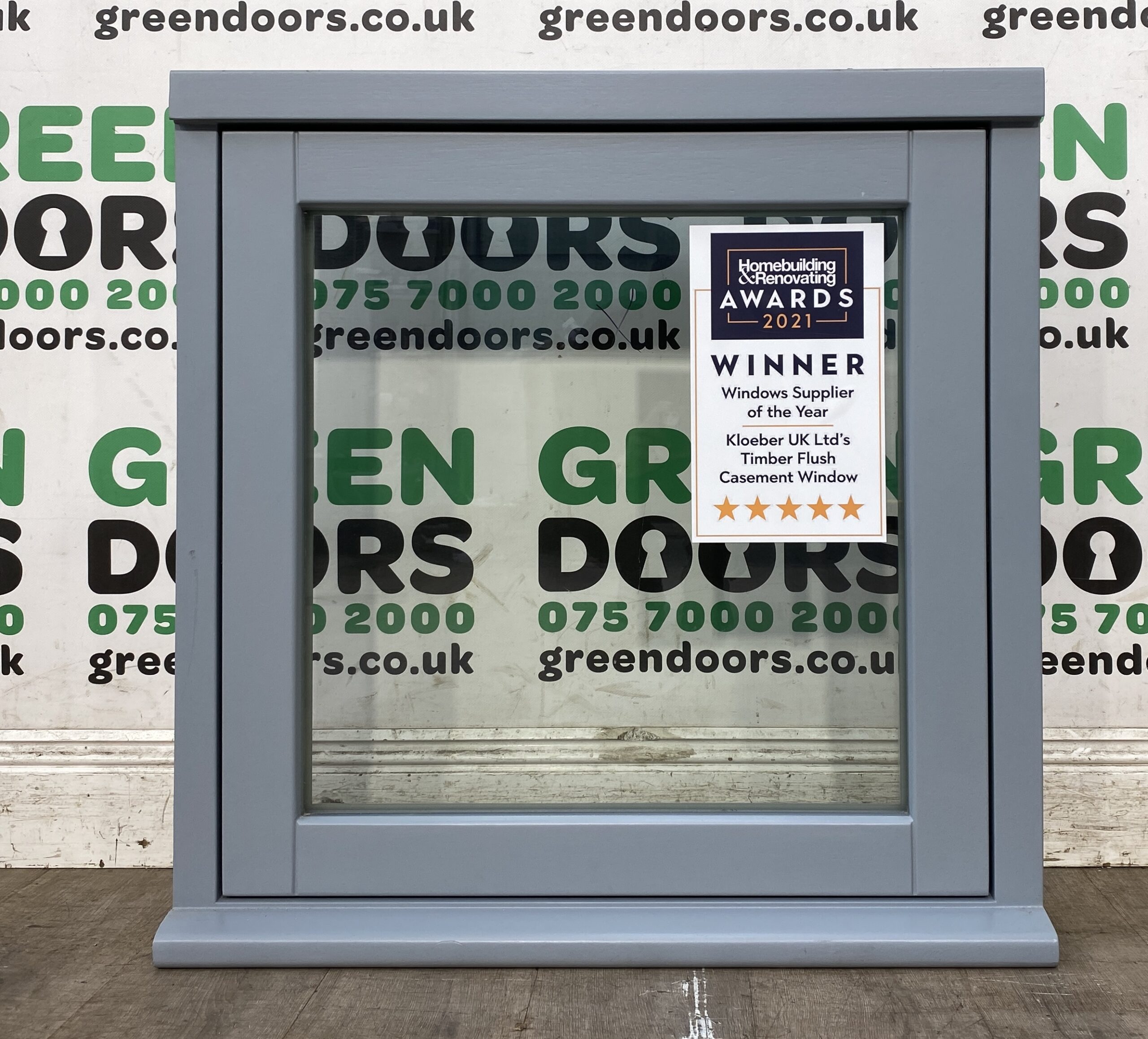 Wooden Window | Green doors