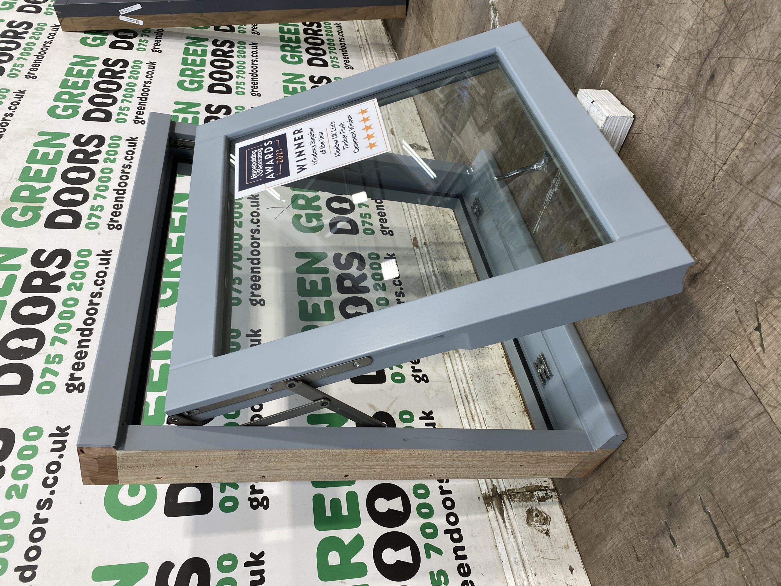 Wooden Window | Green doors