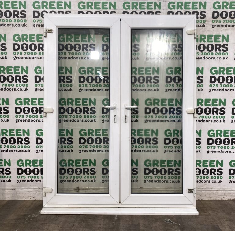 White uPVC French doors | Green doors