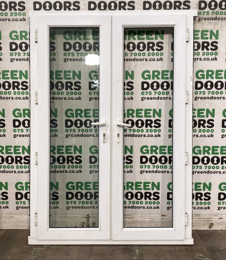 White uPVC French doors | Green doors