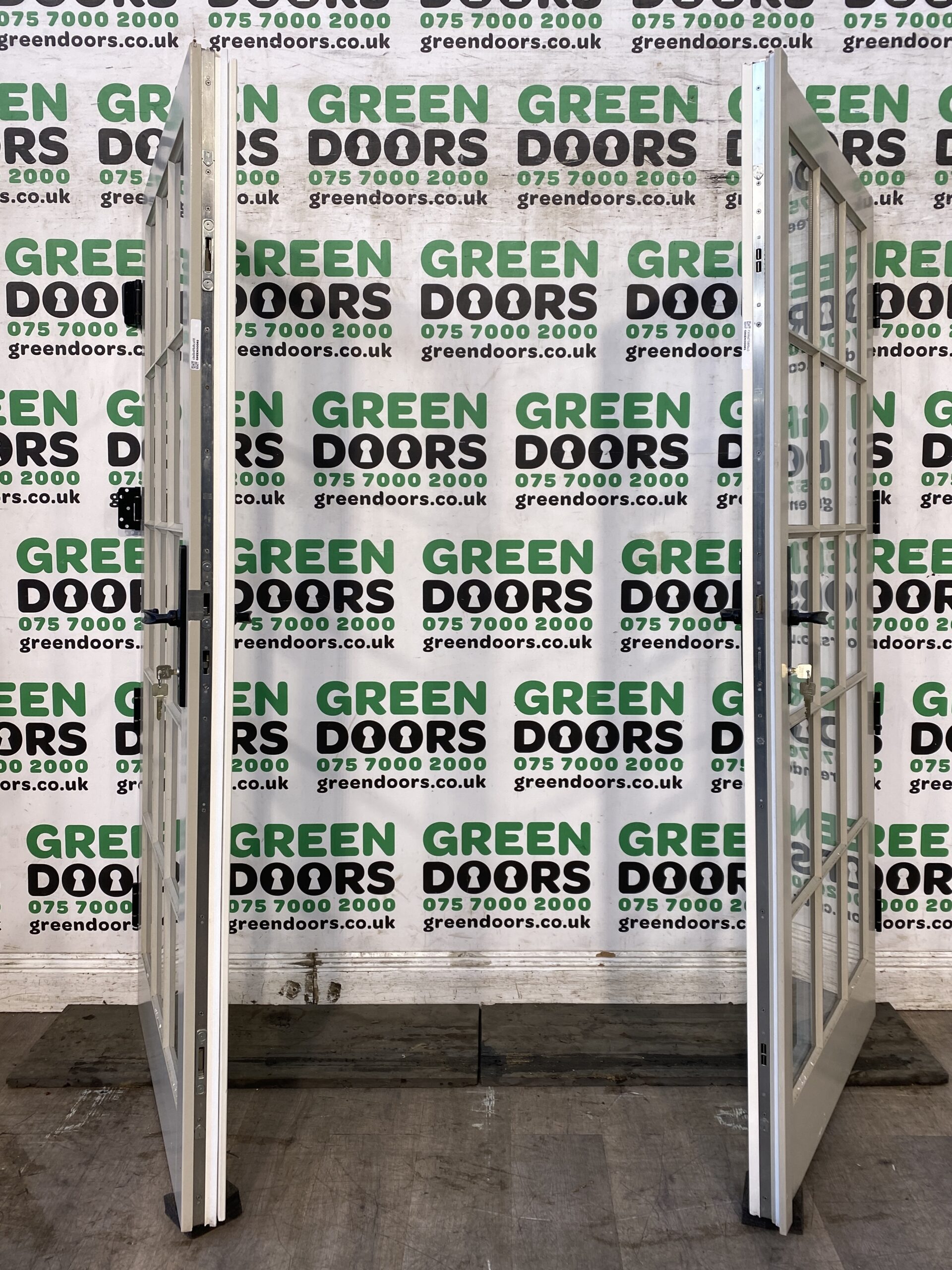 Wooden French doors | Green doors